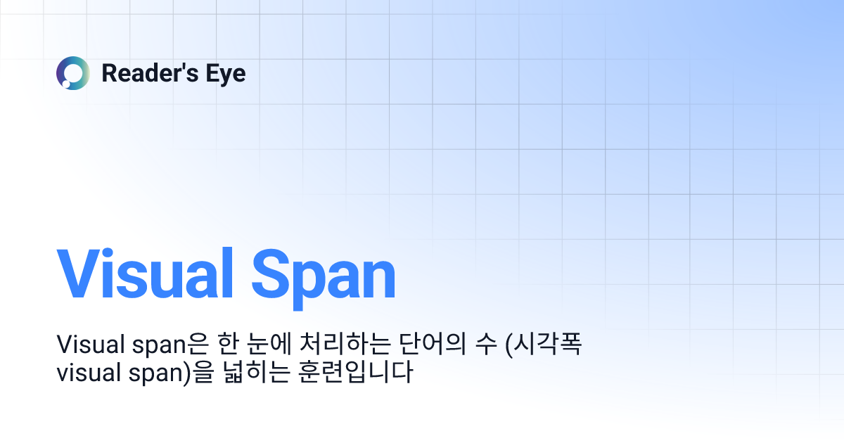 Visual Span | Reader's Eye